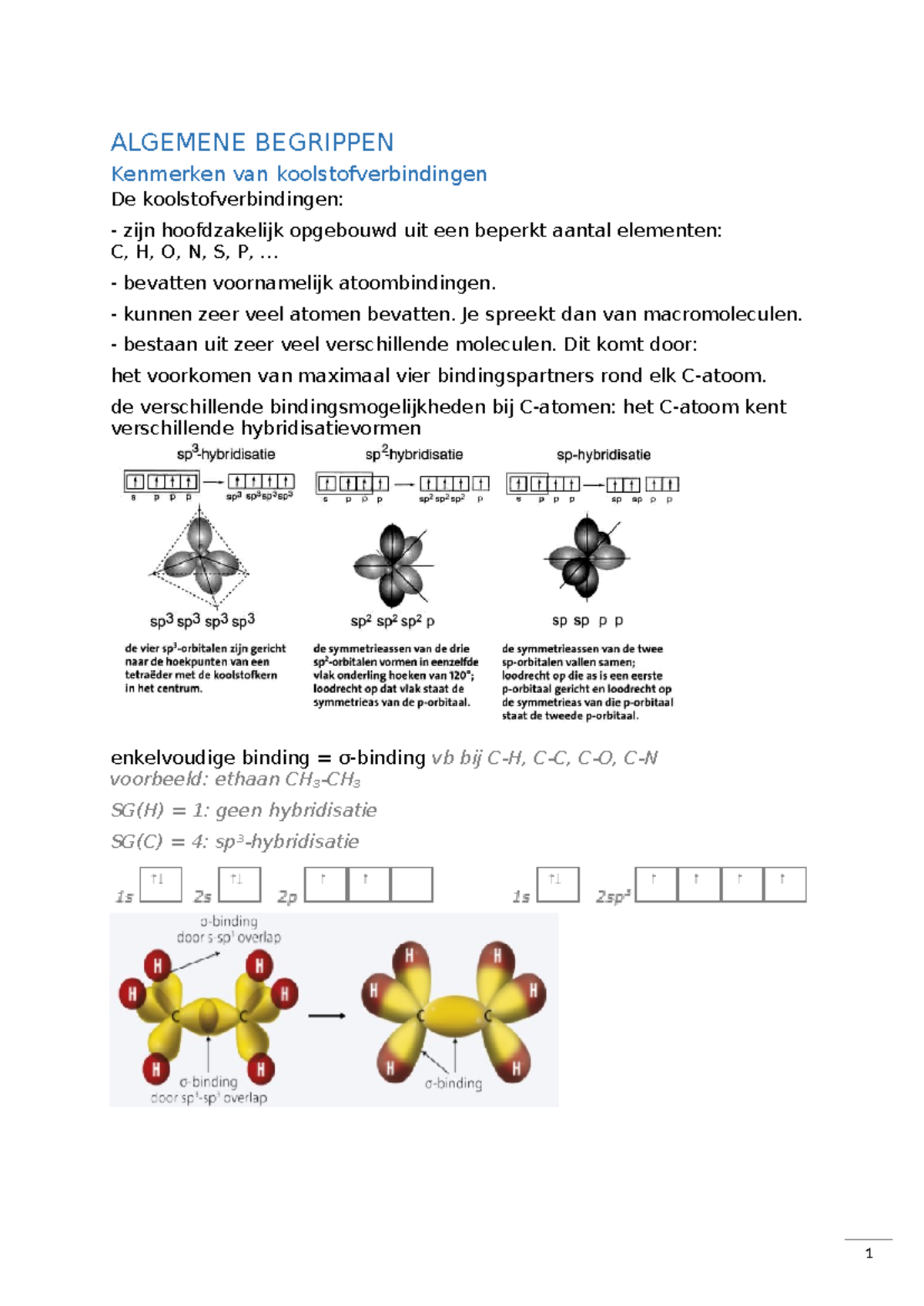 Organische chemie deel 1 algemene begrippen - ALGEMENE BEGRIPPEN ...