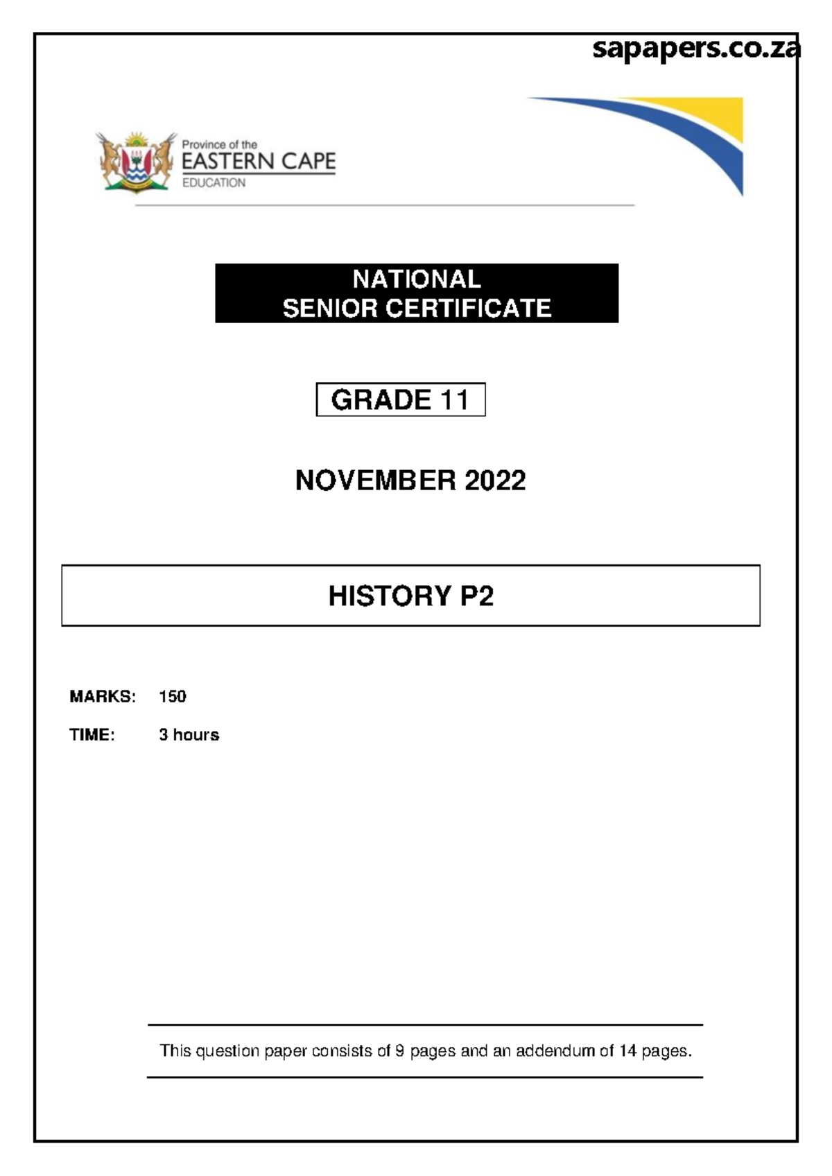 History P2 QP GR11 NOV2022 English - NATIONAL SENIOR CERTIFICATE GRADE ...