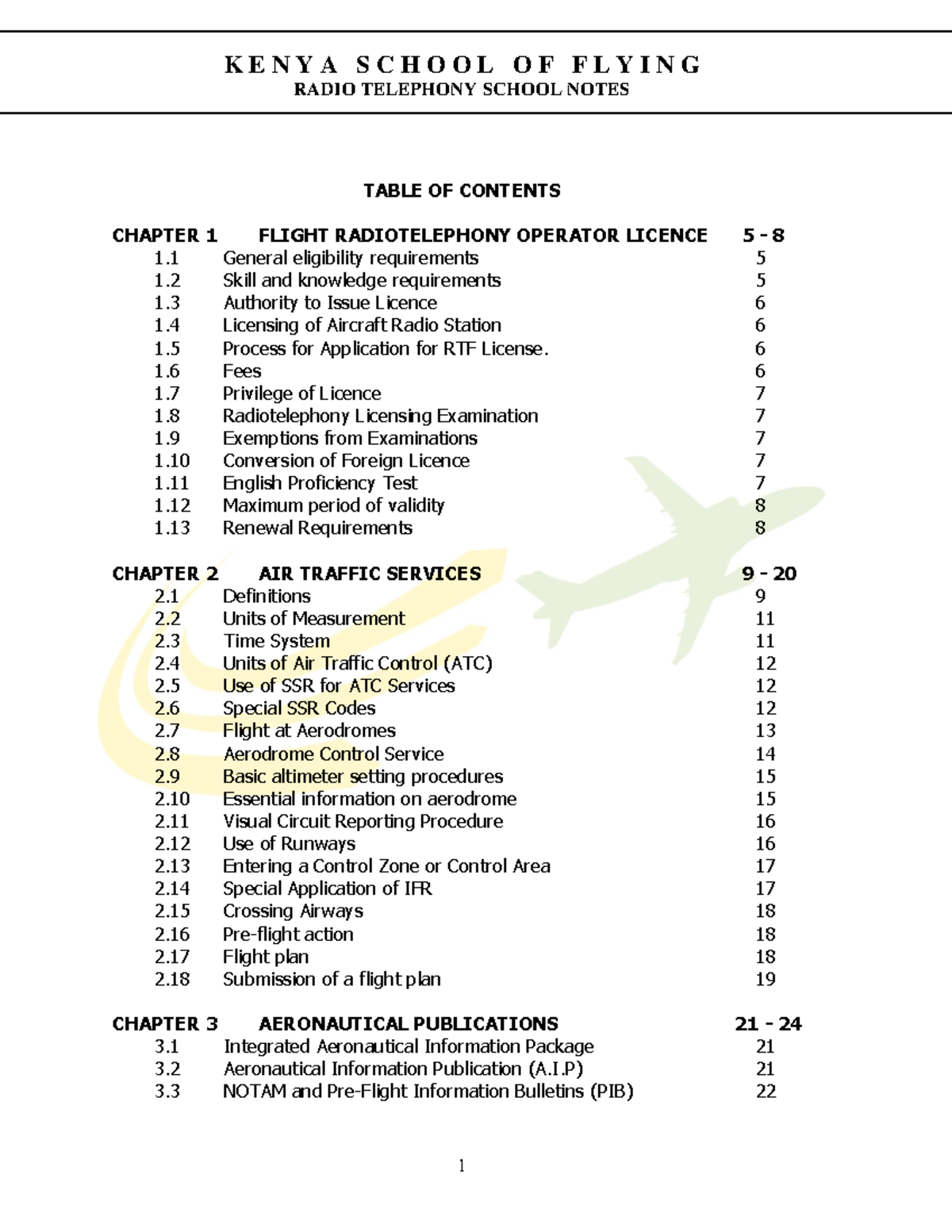 PPL Notes - Radiotelephony 22-7-2015 - RADIO TELEPHONY SCHOOL NOTES ...