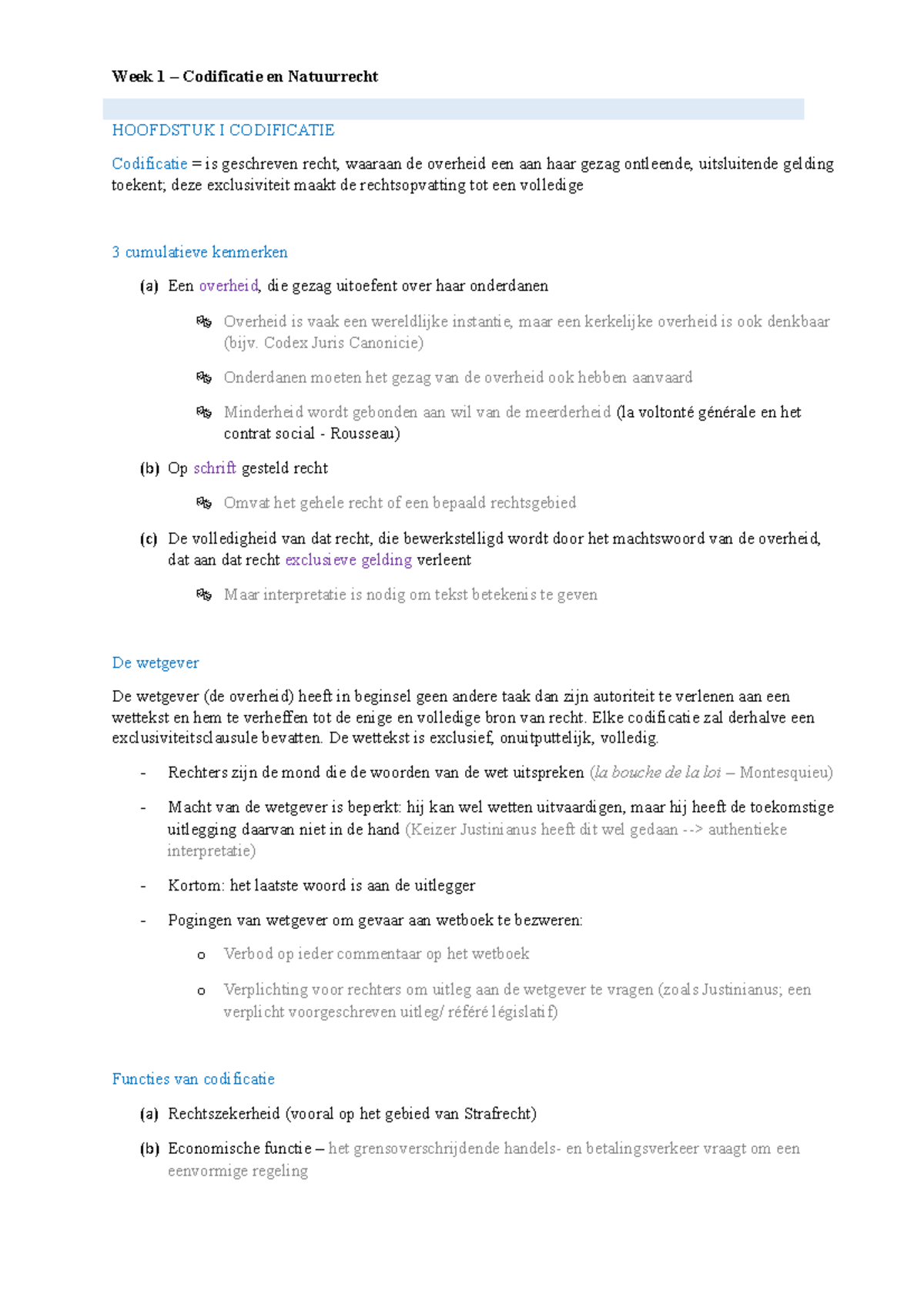Outline w1-6 - Een beknopte samenvatting van week 1-6, gebaseerd op literatuur en onderwijs ...