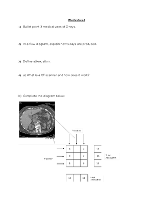 Ultrasound Workshet - Worksheet In order to produce an ultrasound scan ...