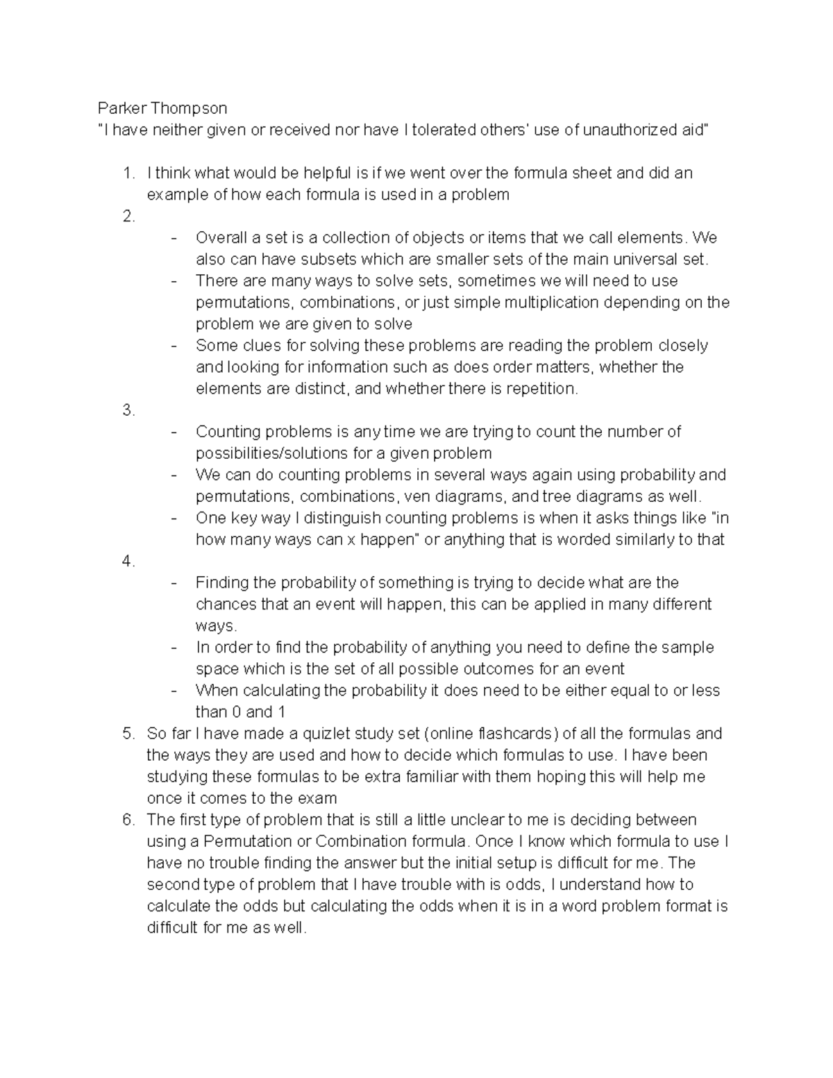 CPA 25 - CPA homework assignment - Parker Thompson “I have neither ...