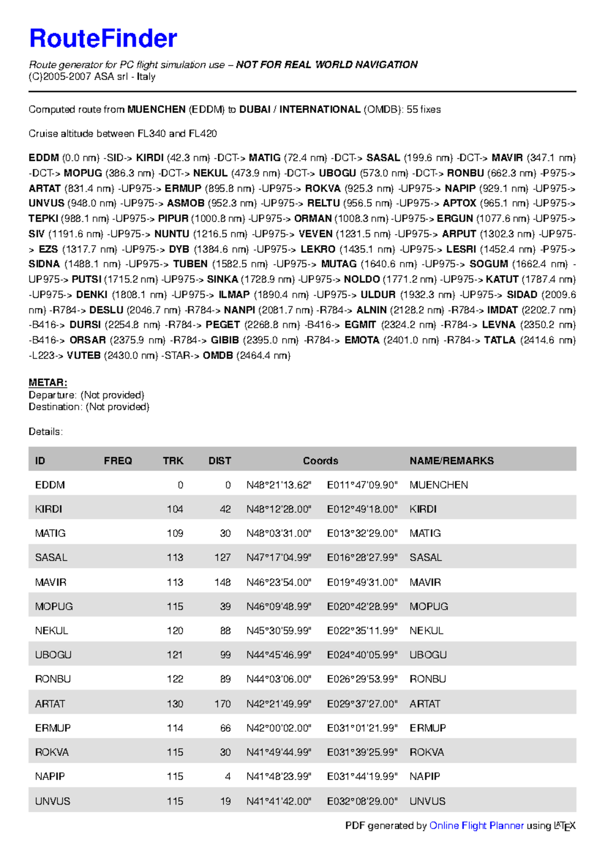 EDDM-OMDB - dsaokdosaodasopdsapoas - RouteFinder Route generator for PC flight simulation use ...