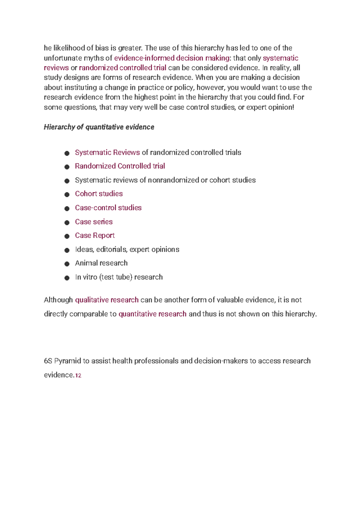 How to get the best evidence and finding evidence using the 6s pyramid ...