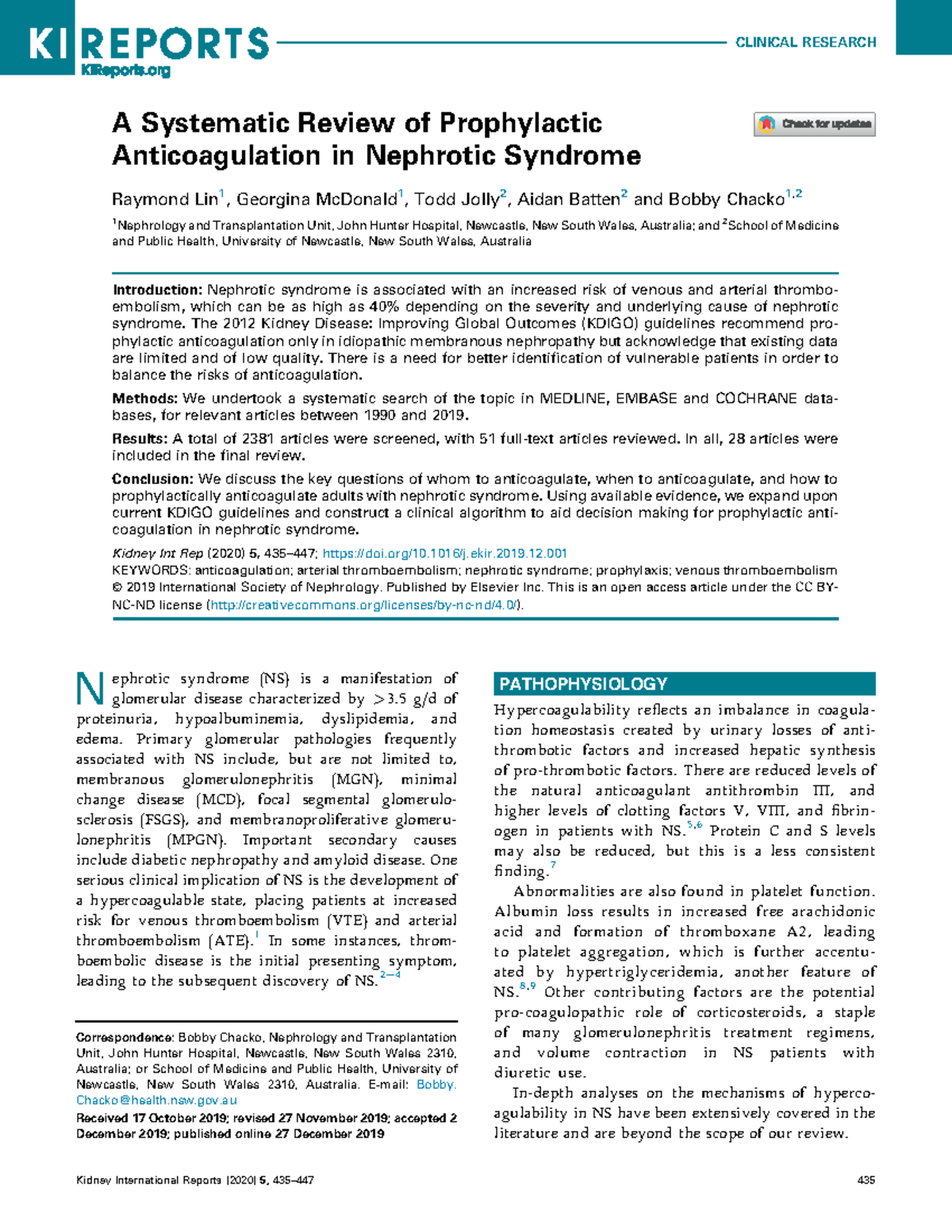 A Systematic Review of Prophylactic - A Systematic Review of ...