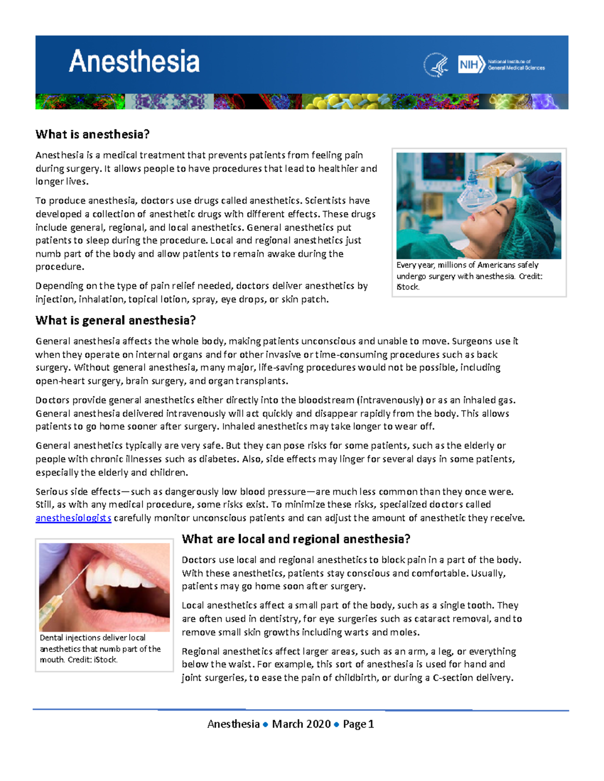 Anesthesia - this is a good notes - Anesthesia March 2020 Page 1 ...