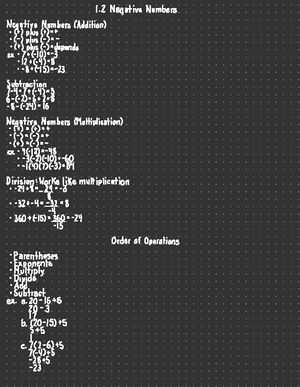 MATH 116 - 1 - Overview of Learning Materials 1: Whole Numbers, Decimal ...