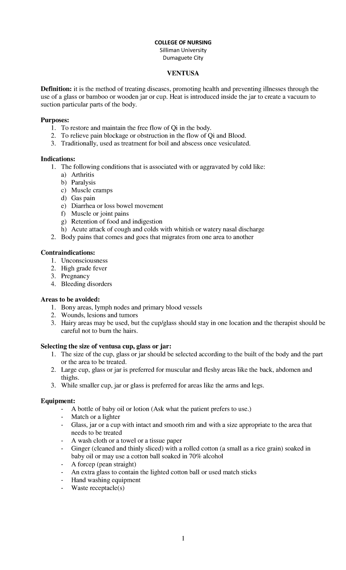 Ventusa - Nursing - COLLEGE OF NURSING Silliman University Dumaguete ...