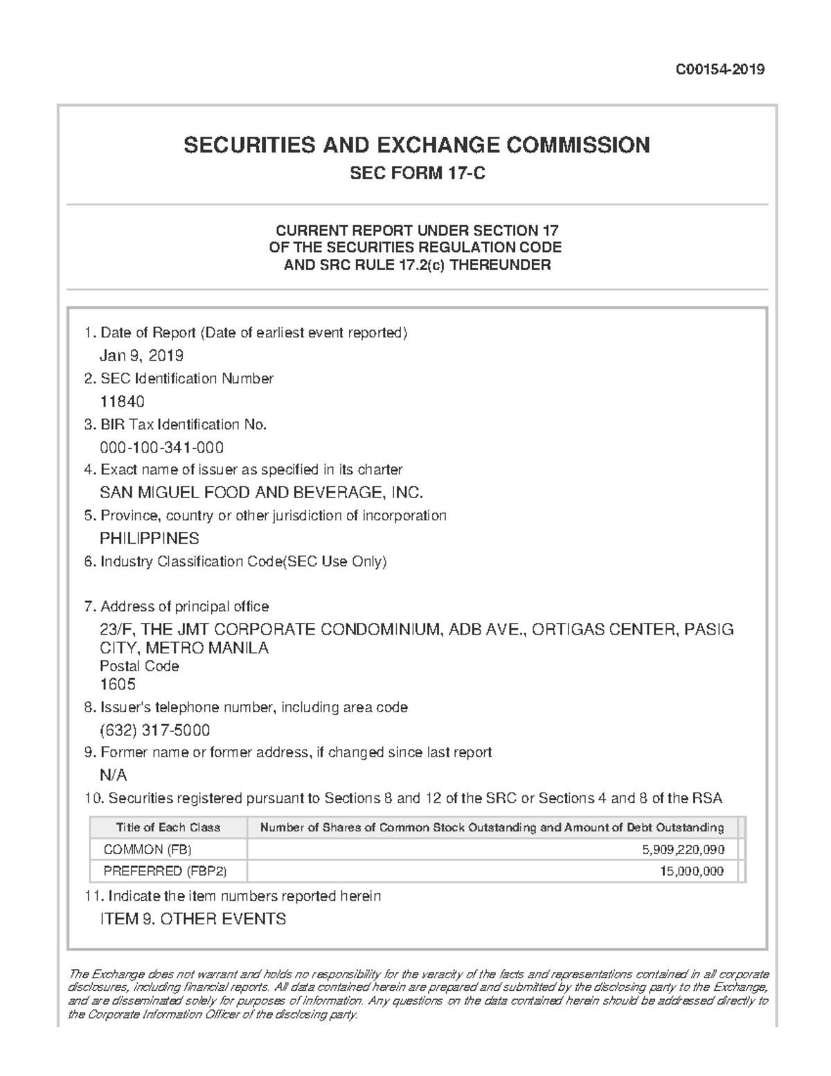 SMFB amended AOI approved by SEC on Jan - C00154- SECURITIES AND ...