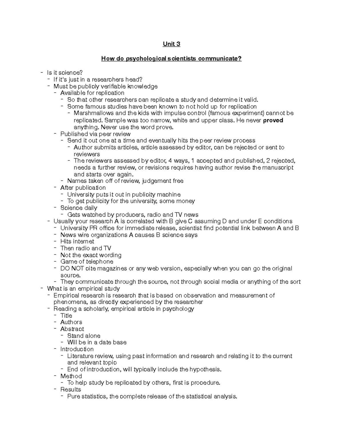 Unit 3 lecture - Dr. Peggy Tyler - Unit 3 How do psychological ...