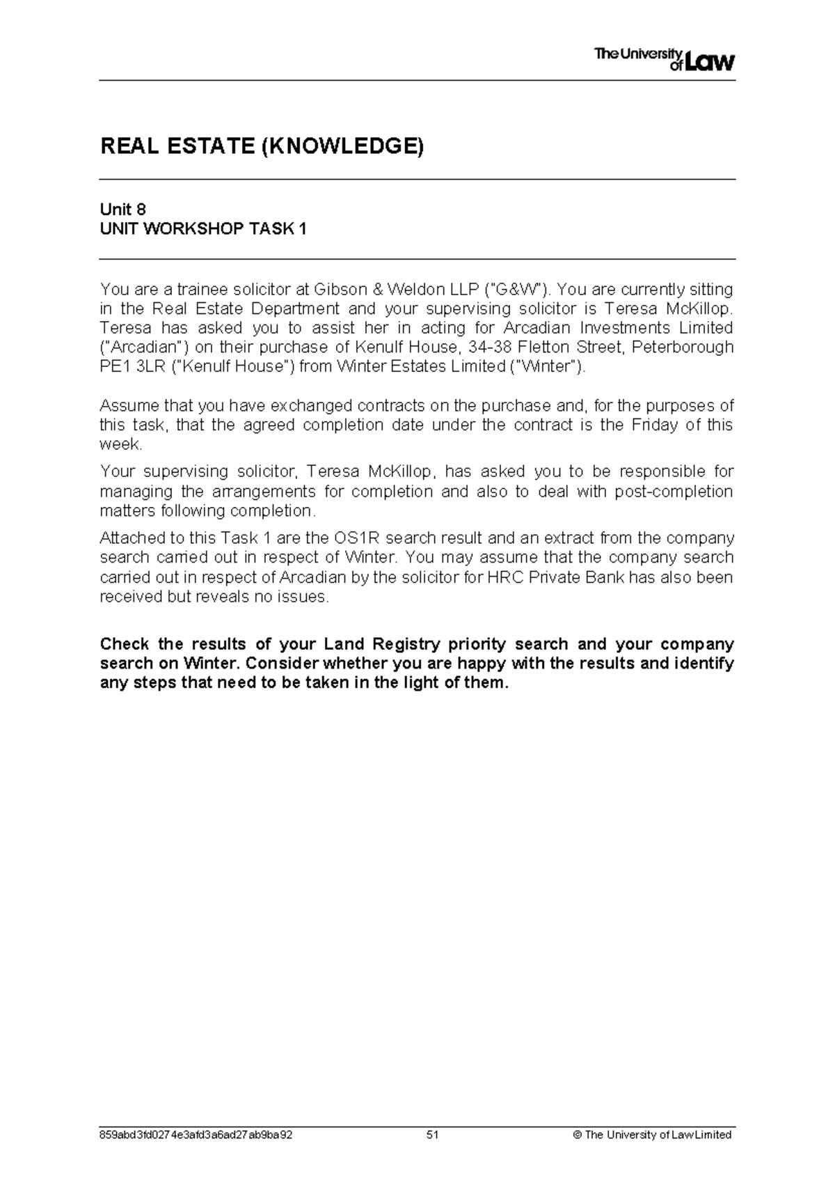 Task 1 - OS1 Search Results - REAL ESTATE (KNOWLEDGE) Unit 8 UNIT ...