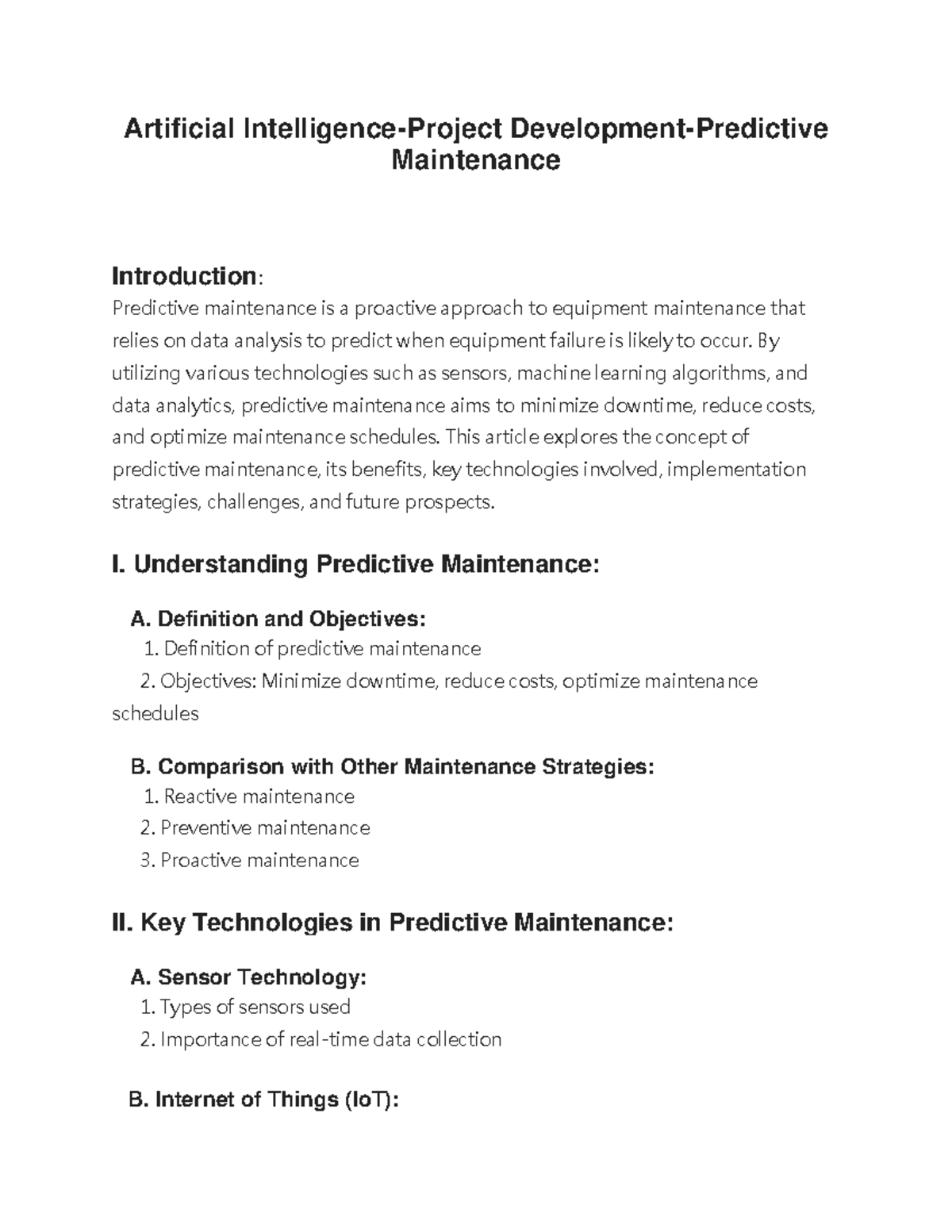 Artificial Intelligence-Project Development-Predictive Maintenance ...