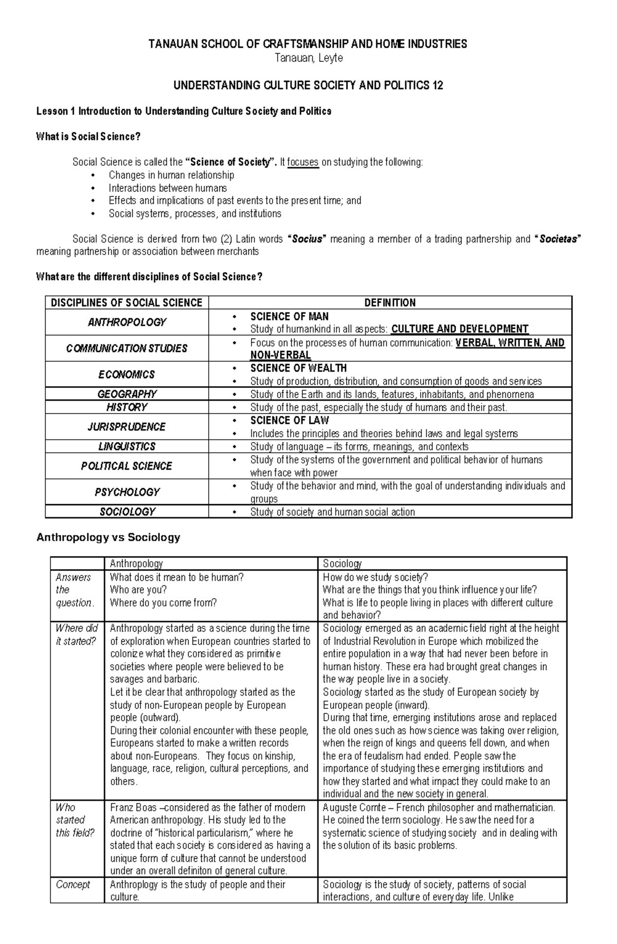 Overview UCSP Long - This is just a lecture note for my shs students ...