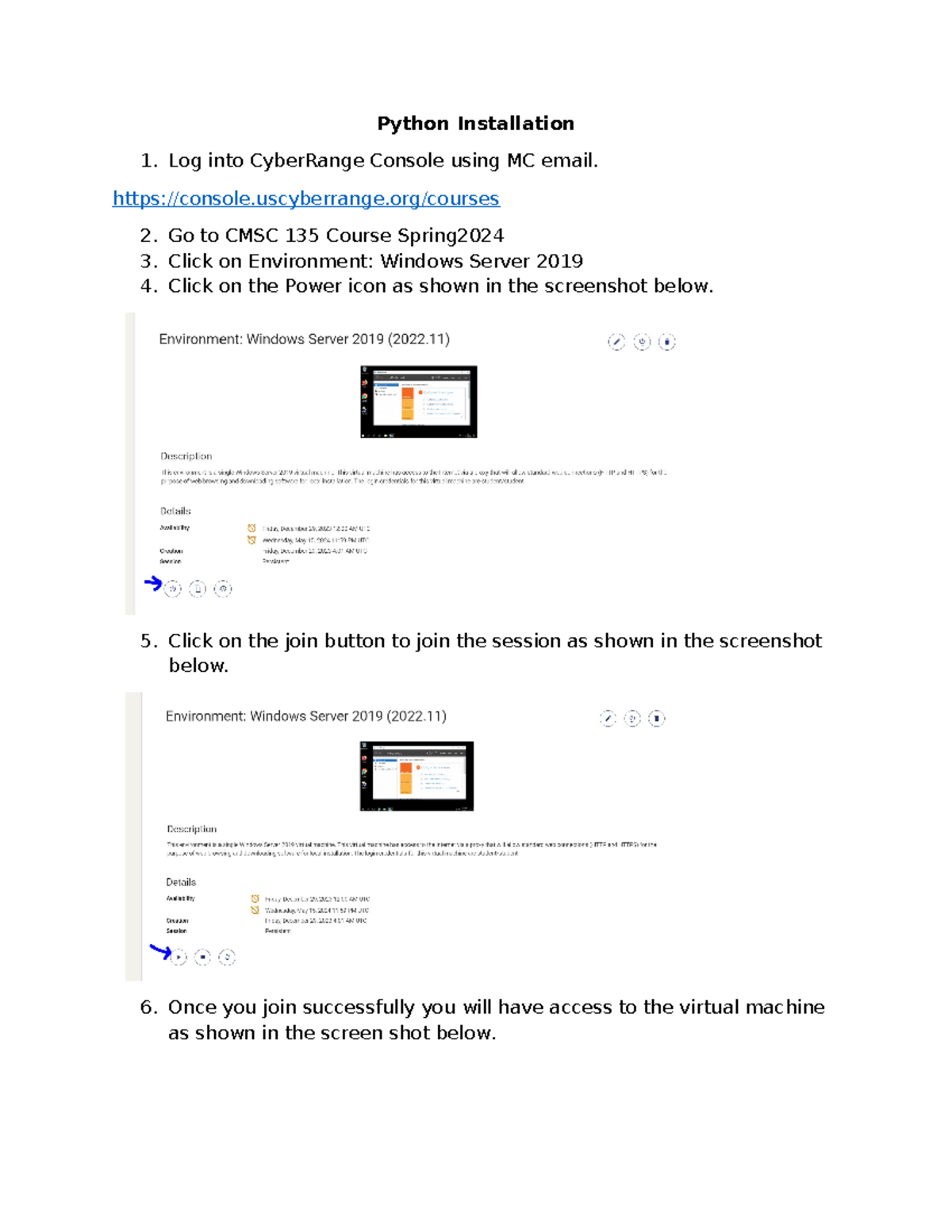 Python Installation - Copy - Python Installation Log into CyberRange ...