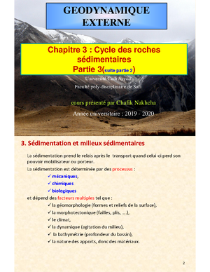 TD stratigraphie STU4 - Exercice 5: Fig 1 : Une transgression est une ...