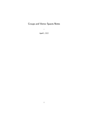 Act(1) - Group and Vector Spaces lecture notes - MATH Groups and Vector ...