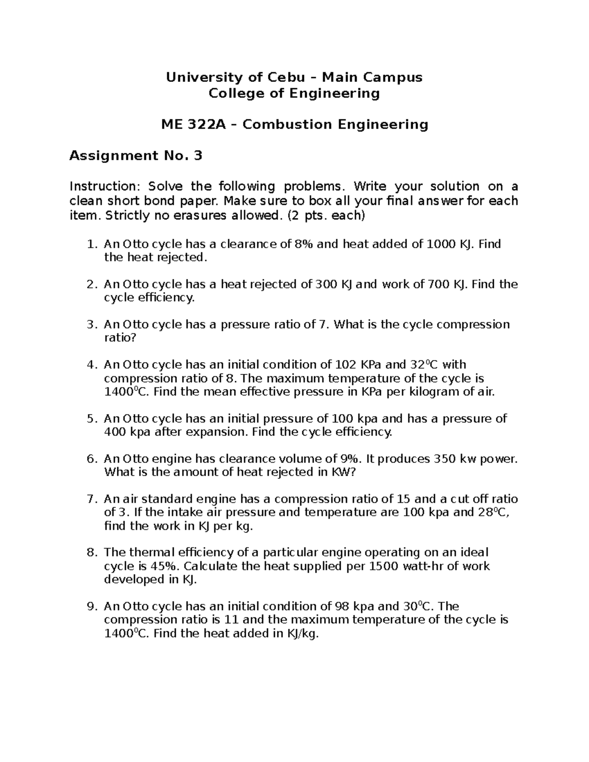 Assignment No. 3 for safety management - University of Cebu – Main ...