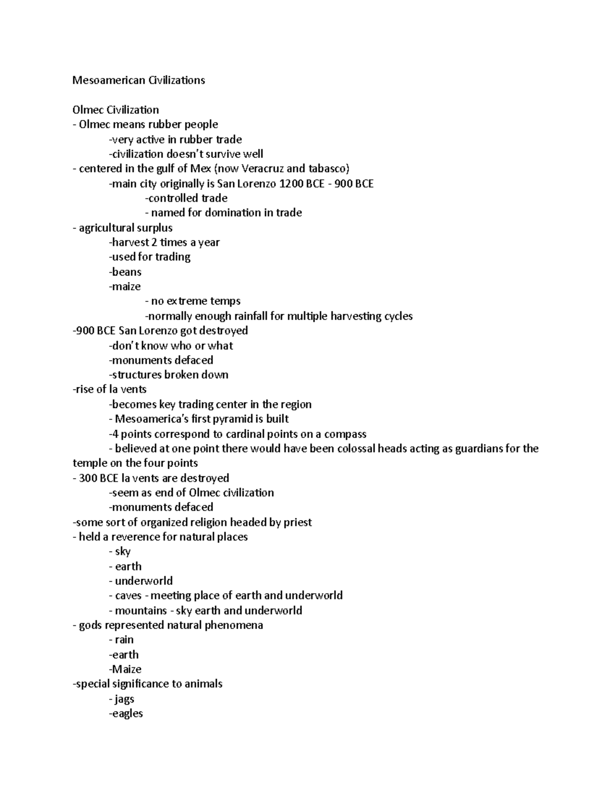 Mesoamerican Civilization - Mesoamerican Civilizations Olmec ...