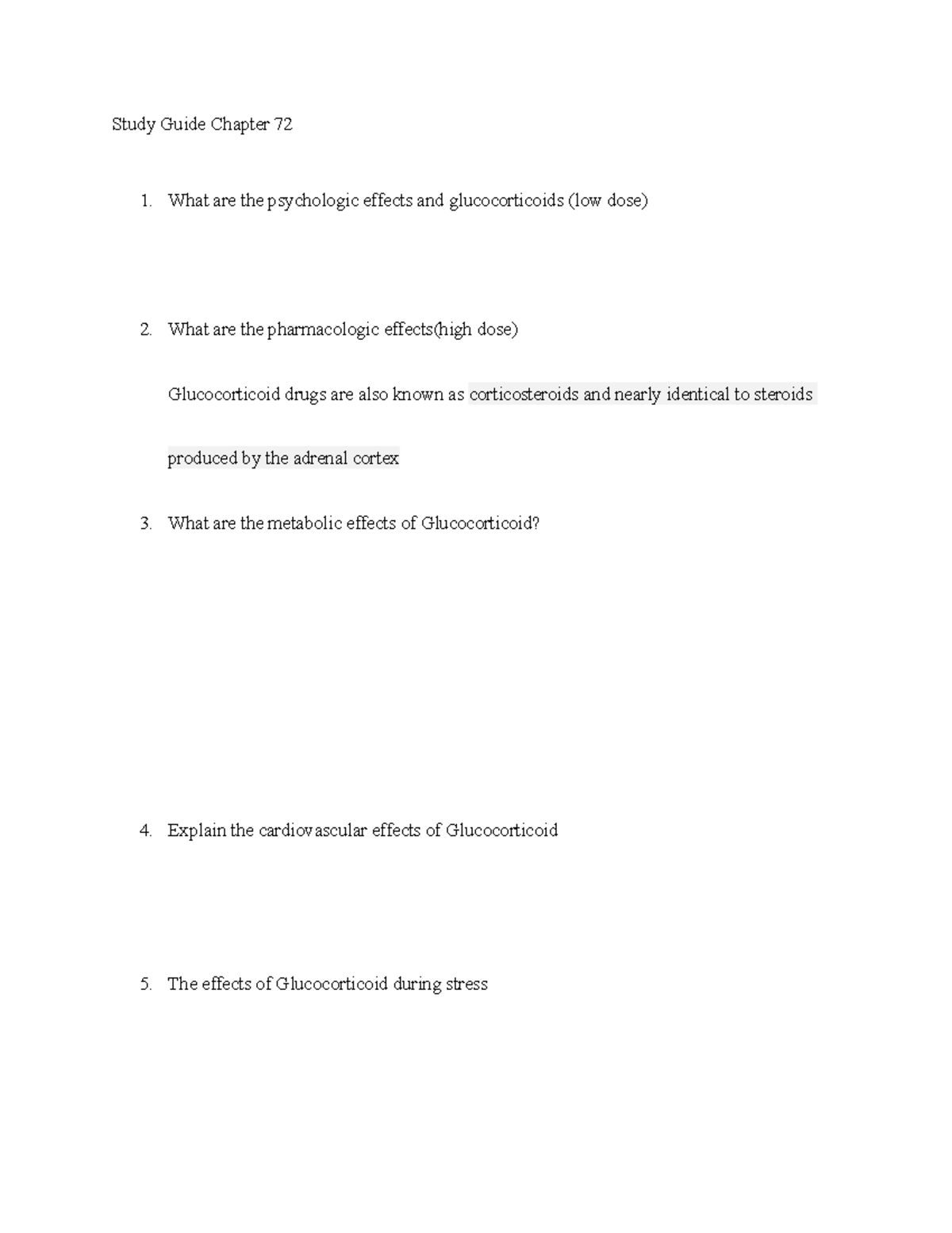 Study Guide Chapter 72 - Studocu