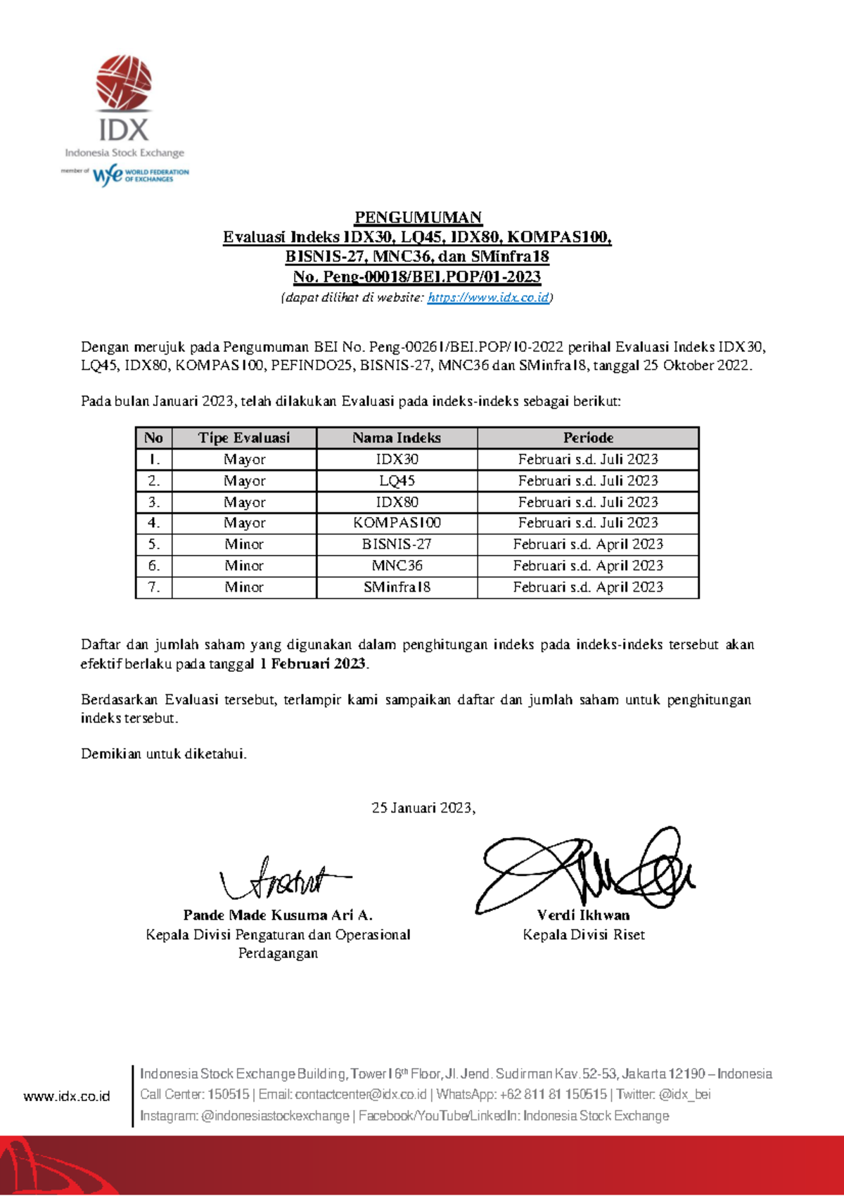 Indeks Peng-00018Eas - idx.co Indonesia Stock Exchange Building, Tower ...