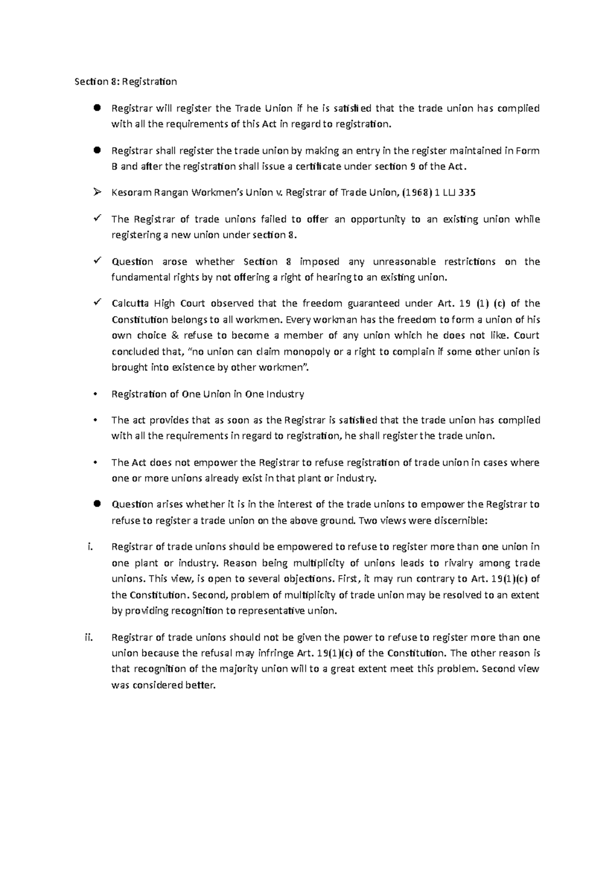 Section 8 2 Lecture Notes 7 Section 8 Registration Registrar Will Register The Trade Union section-8-2-lecture-notes-7-section-8-registration-registrar-will-register-the-trade-union