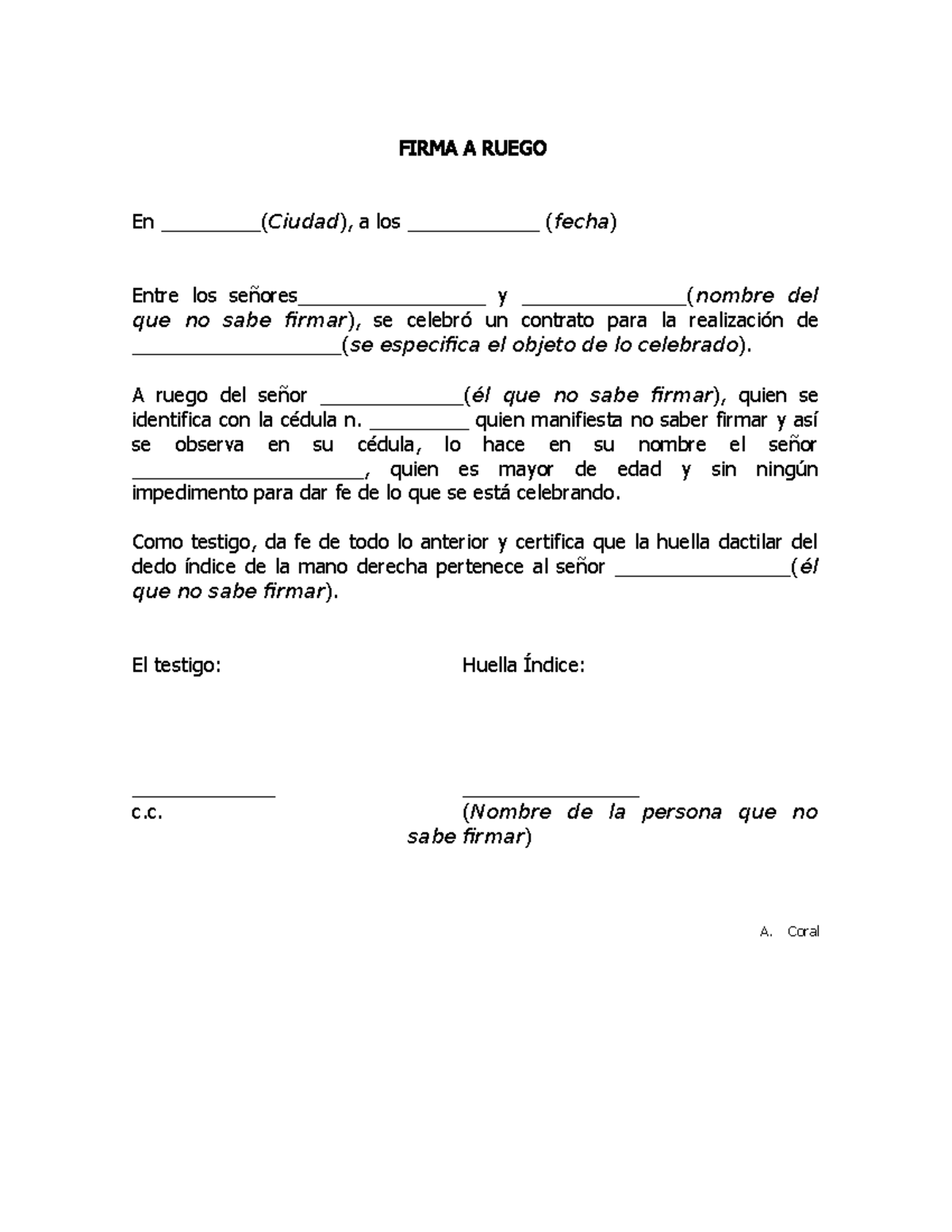 Firma a ruego - material de practica - FIRMA A RUEGO En ...