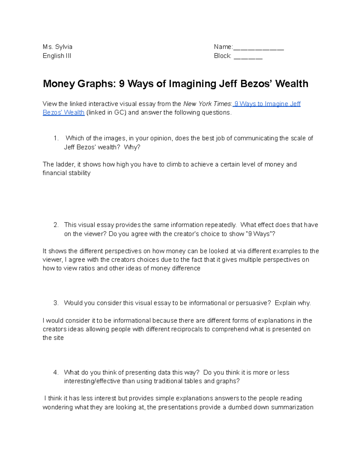 Copy of 9 Ways to Imagine Jeff Bezos' Wealth - Ms. Sylvia Name ...