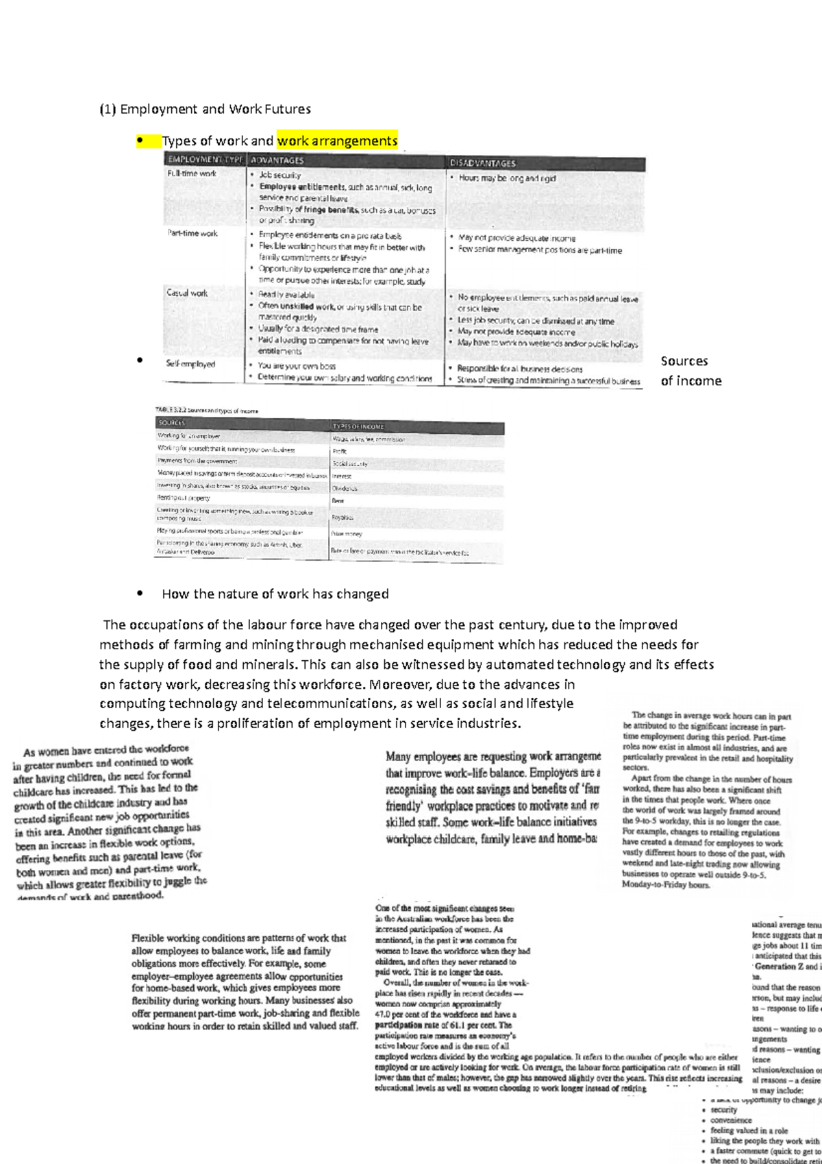 Yearly Rev - 2e3r4 - (1) Employment and Work Futures Types of work and ...