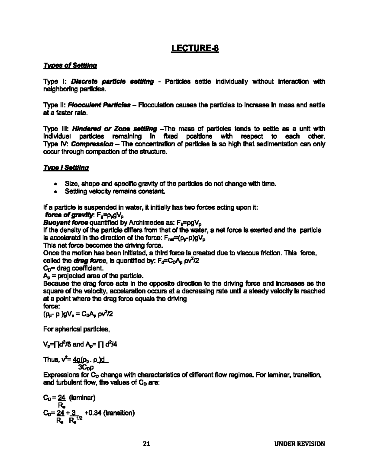 Types of Settling in Soil Conservation - Soil and Water Conservation ...
