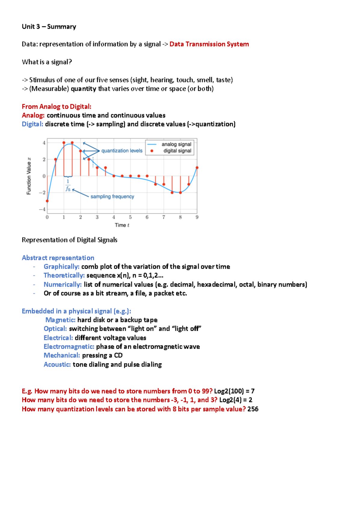 PIE Unit 3 & 4 - Summary - Zusammenfassung Principles of Information Engineering - Unit 3 ...