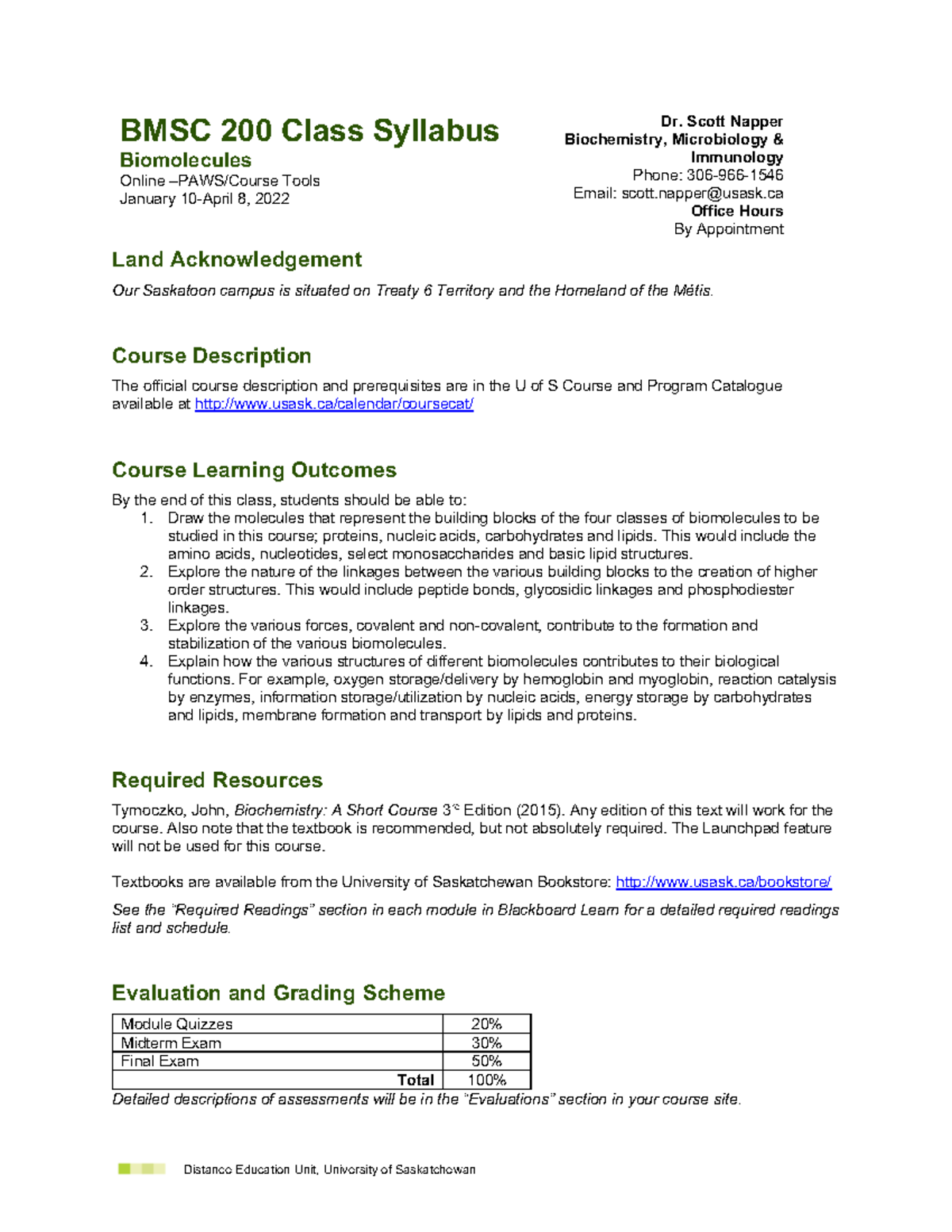 BMSC200 Syllabus Online Term two 2022 - Distance Education Unit ...