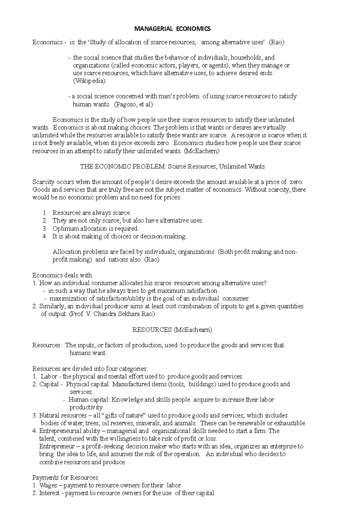 Managerial- Economics-Lecture-Notes-1 by Professor Anghit Sa U deli ...
