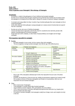 Study guide 4 - Prob.: 3. Study Guide: 4 How do you Diagnose Meningitis ...
