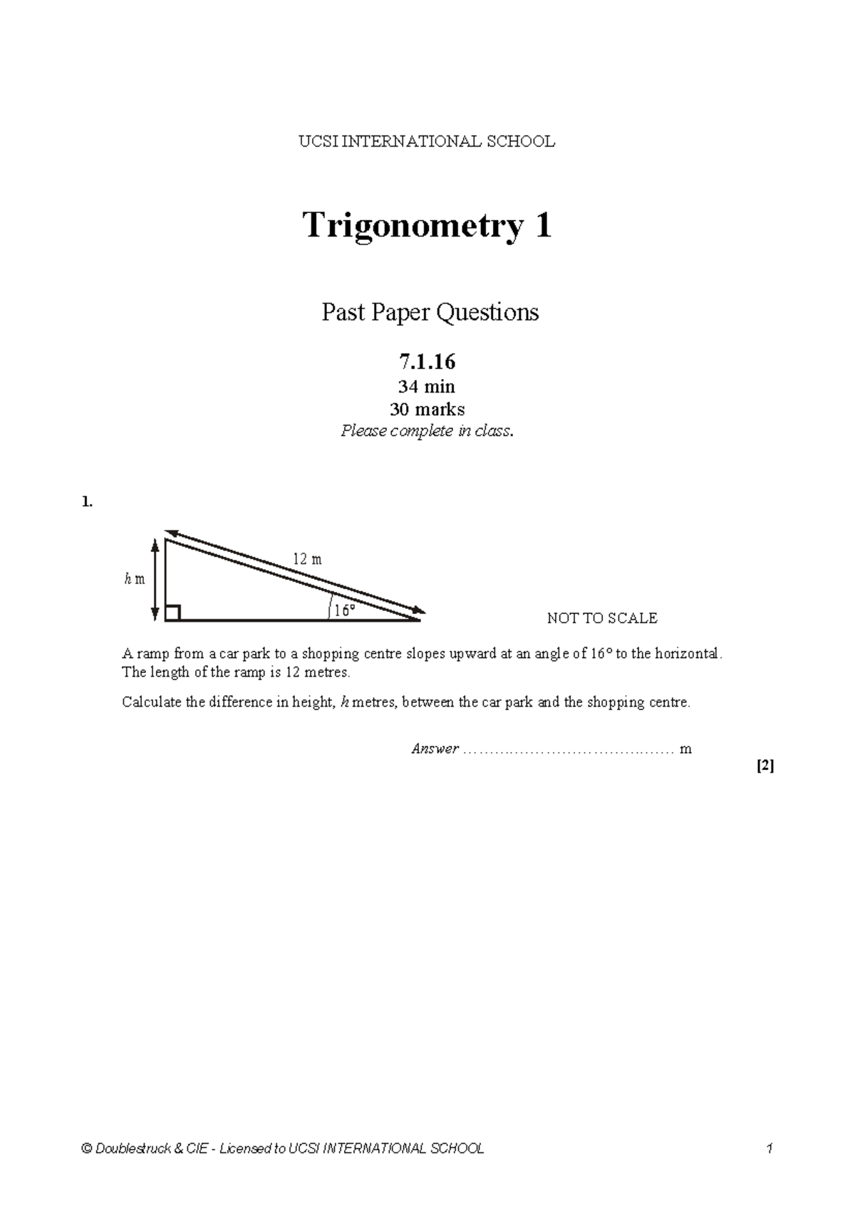 Trigonometry-1 - Basic review of trigonometry for a good understanding ...