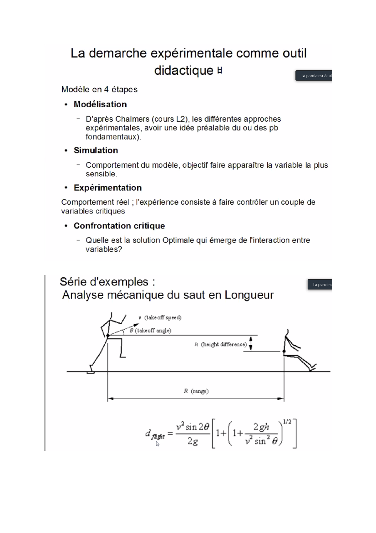 Doc dernier cours capture - Analyse du mouvement - Studocu