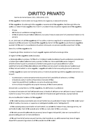 Diritto Privato - DIRITTO PRIVATO Prof. Francesco Basenghi 22/09 ...