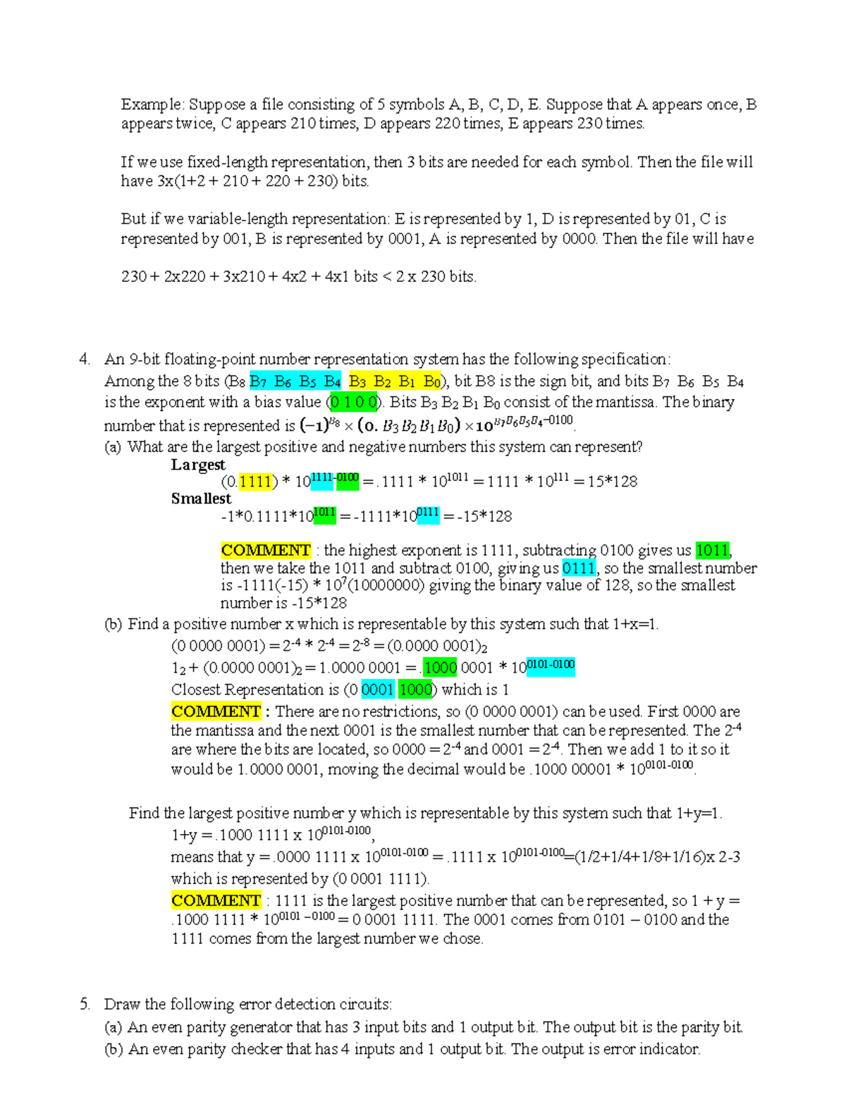 CS 3375 Practice Problems 2 - Example: Suppose a file consisting of 5 ...