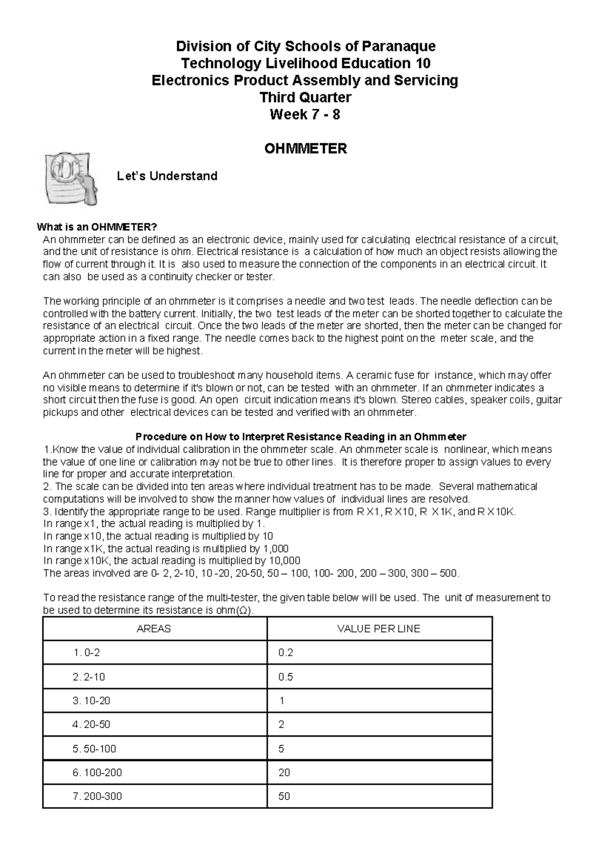 EPAS G10 M Q3 W7-8 - EPAS G10 M Q3 W7-8 - Division of City Schools of ...