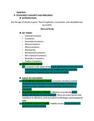 Basic-ECON - basic - CHAPTER I ECONOMICS CONCEPTS AND PRINCIPLES ...