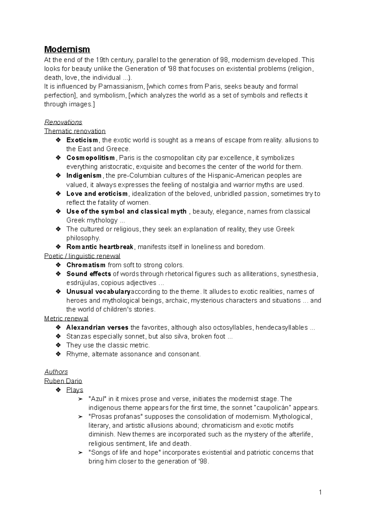 4 Human Development - Lecture notes 4 - Modernism At the end of the ...