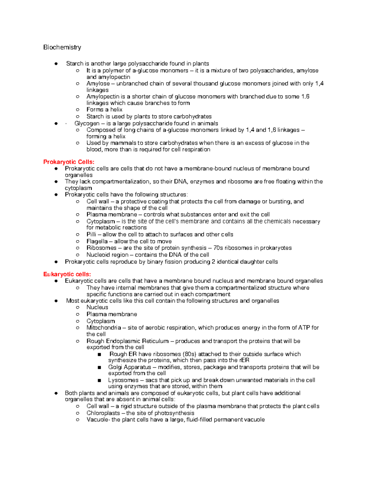 Biochemistry full notes - Psychology - Christ University - Studocu