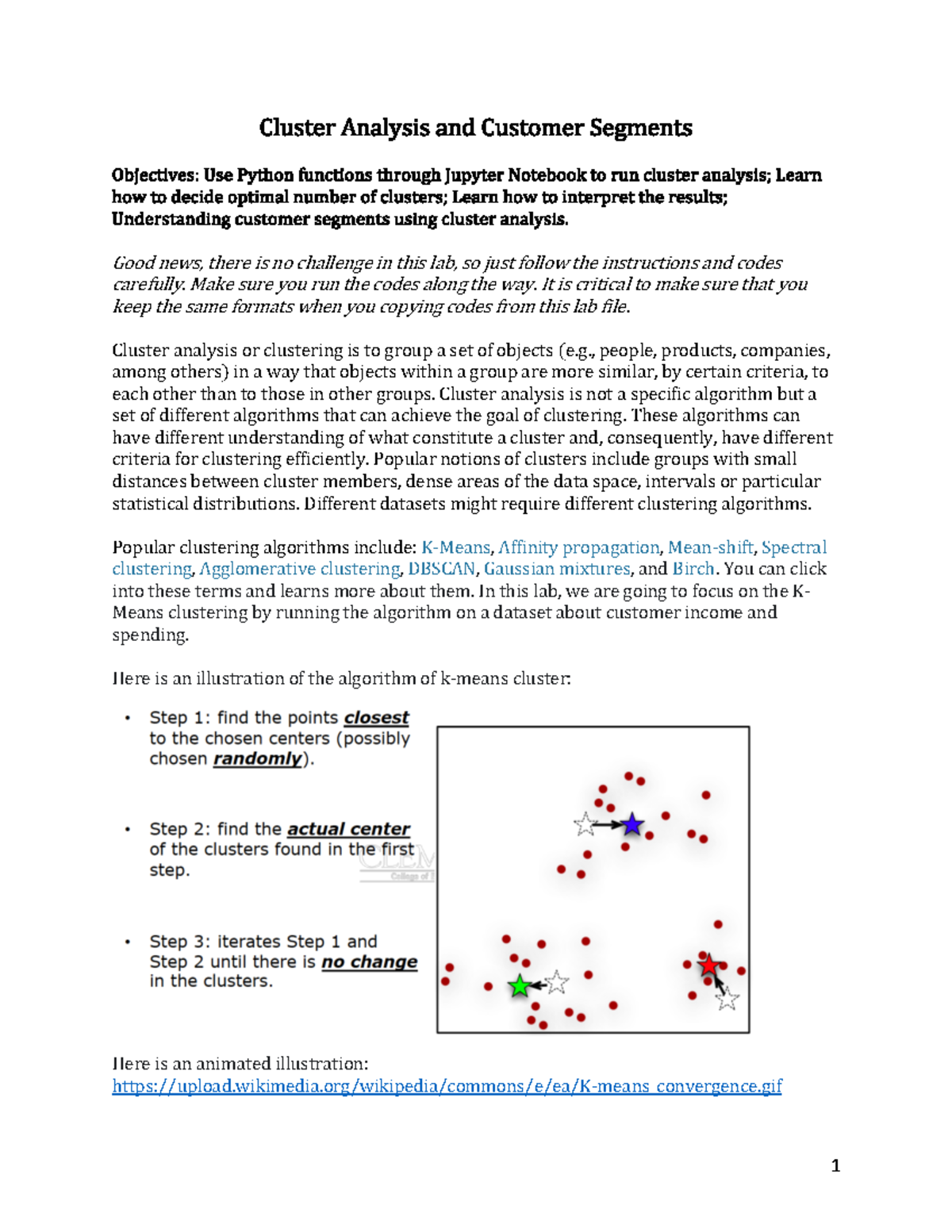 Lab 6: Cluster Analysis and Customer Segments - Cluster Analysis and ...