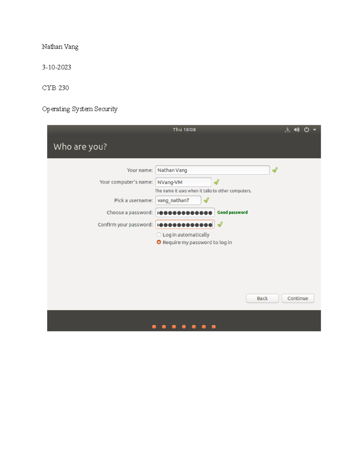 CYB230 Module Two Lab Worksheet Nathan Vang - Nathan Vang 3-10- CYB 230 ...
