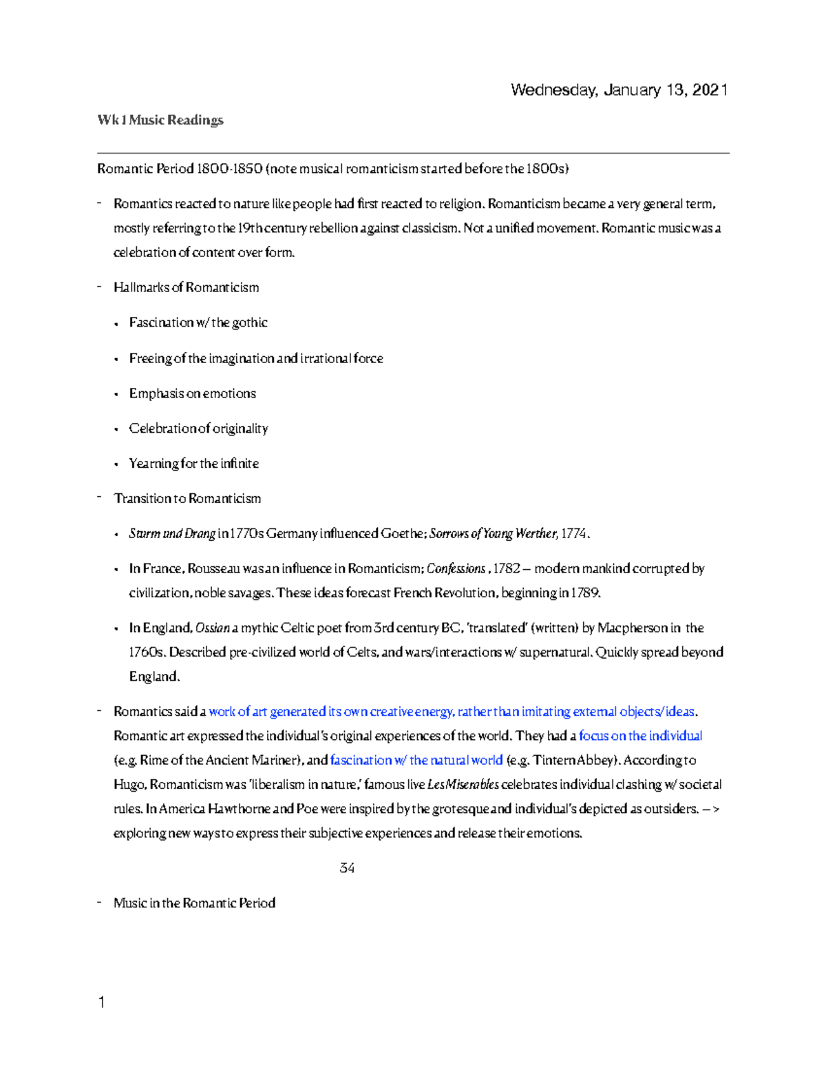 Wk1 - Summary of all week 1 materials: includes lecture notes, reading ...