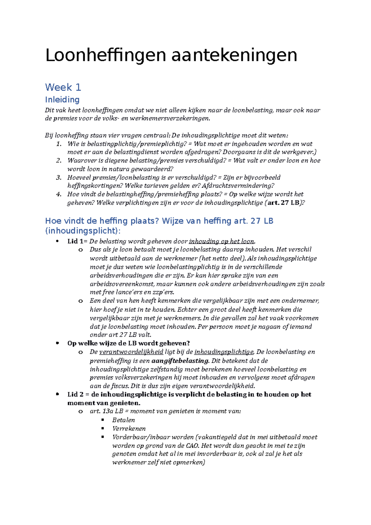 Loonheffingen aantekeningen - Bij loonheffing staan vier vragen ...