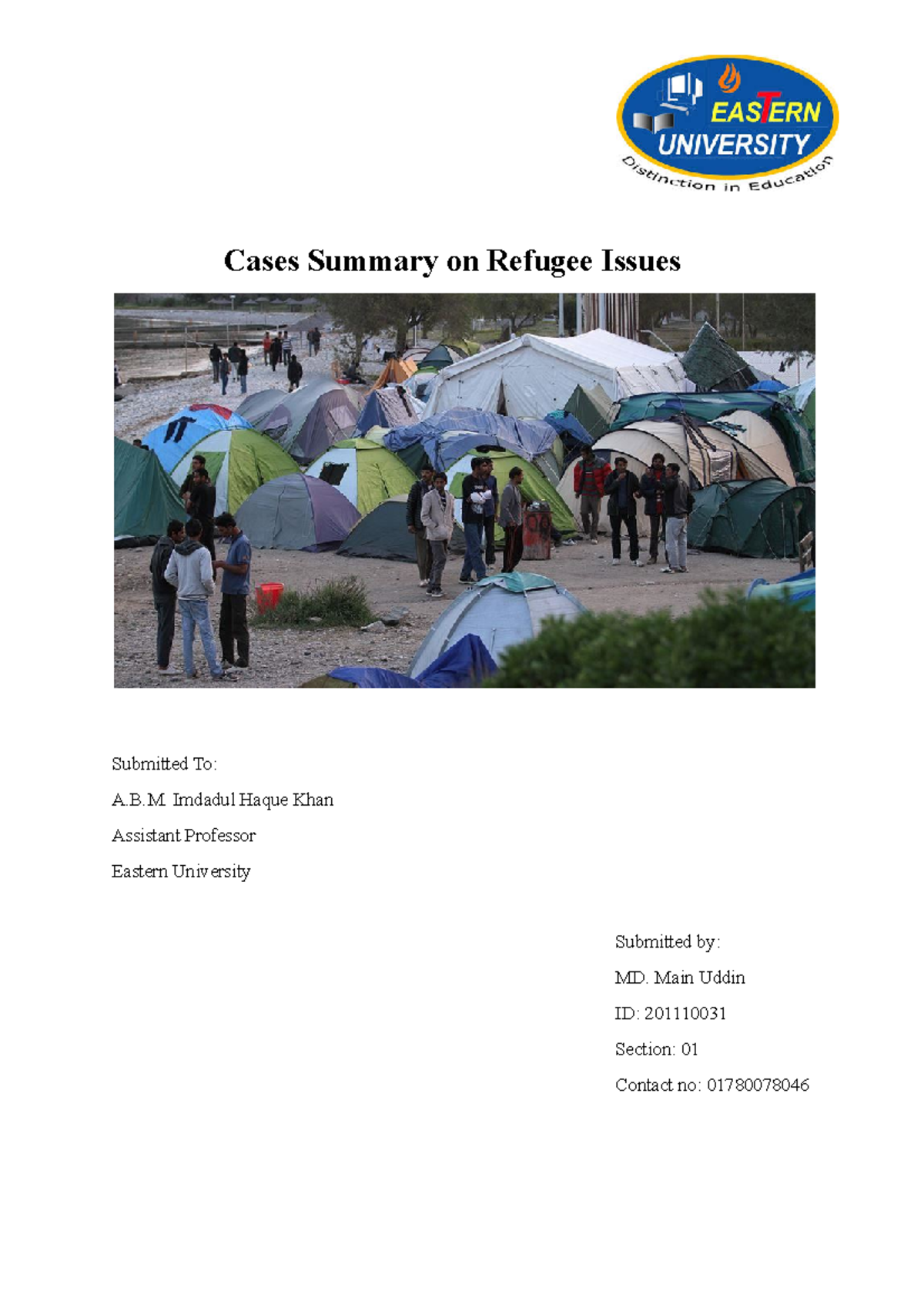 Cases Summary on Refugee Law - Cases Summary on Refugee Issues ...