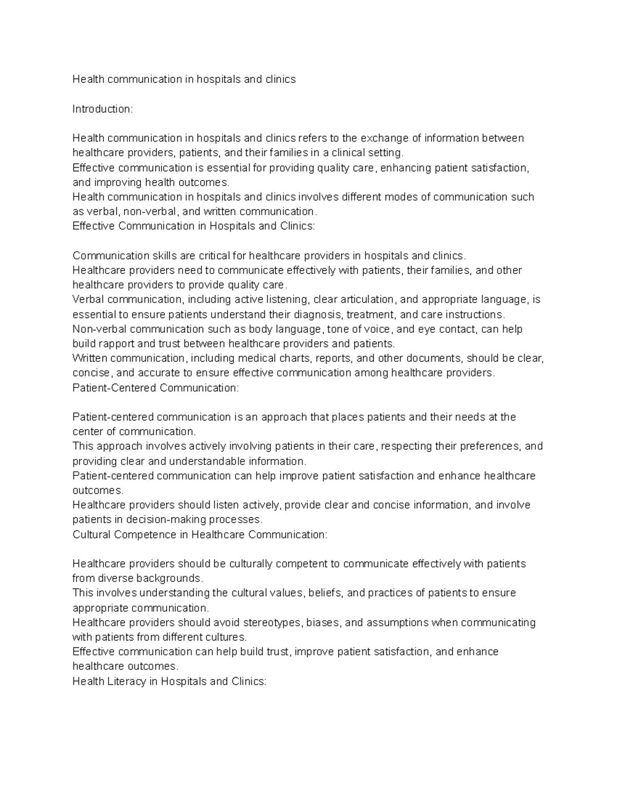 Health Communications (HLE-2410) Lecture 35 - Health communication in ...