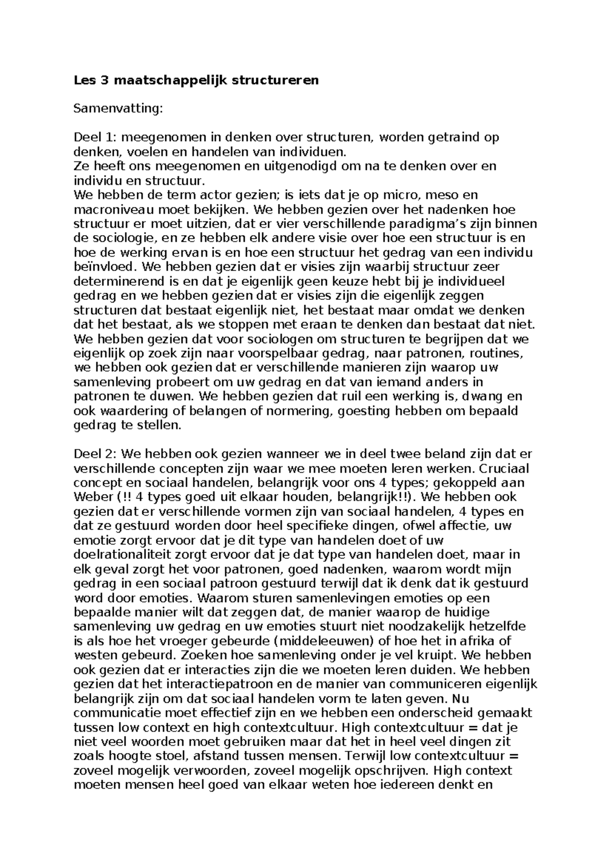 Les 3 maatschappelijk structureren - Les 3 maatschappelijk structureren ...
