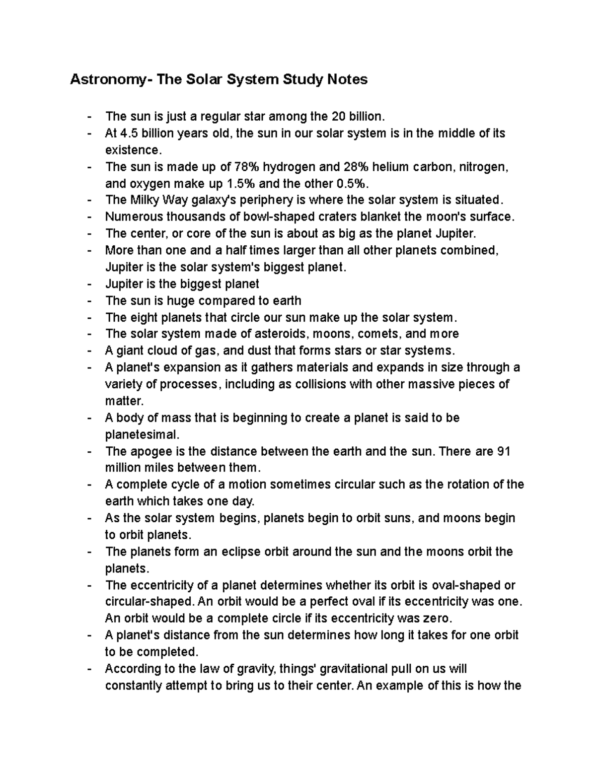 Astronomy- The Solar System - At 4 billion years old, the sun in our ...