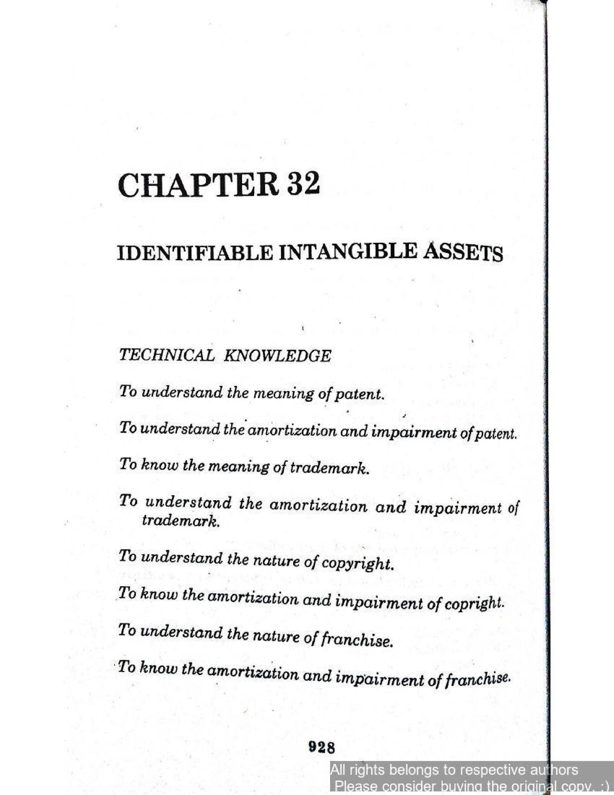Chapter 32 - Identifiable Intangible Assets - accountancy - Studocu